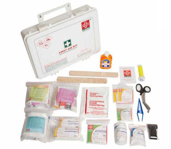 First Aid Workplace Kit Large- Plastic Box Wall Mounted - 160 Componen ...